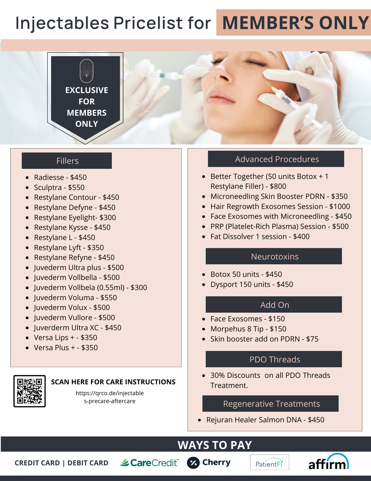 Injectables - Members Only - Novuskin